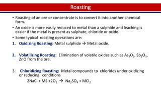 Extractive metallurgy (Basic Principles) | PDF