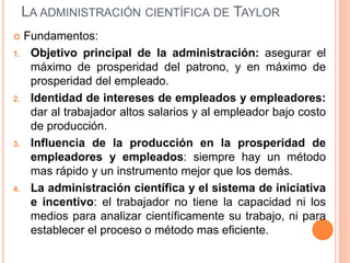 Enfoque clásico de la administración la adm. cientifica de taylor | PPTX