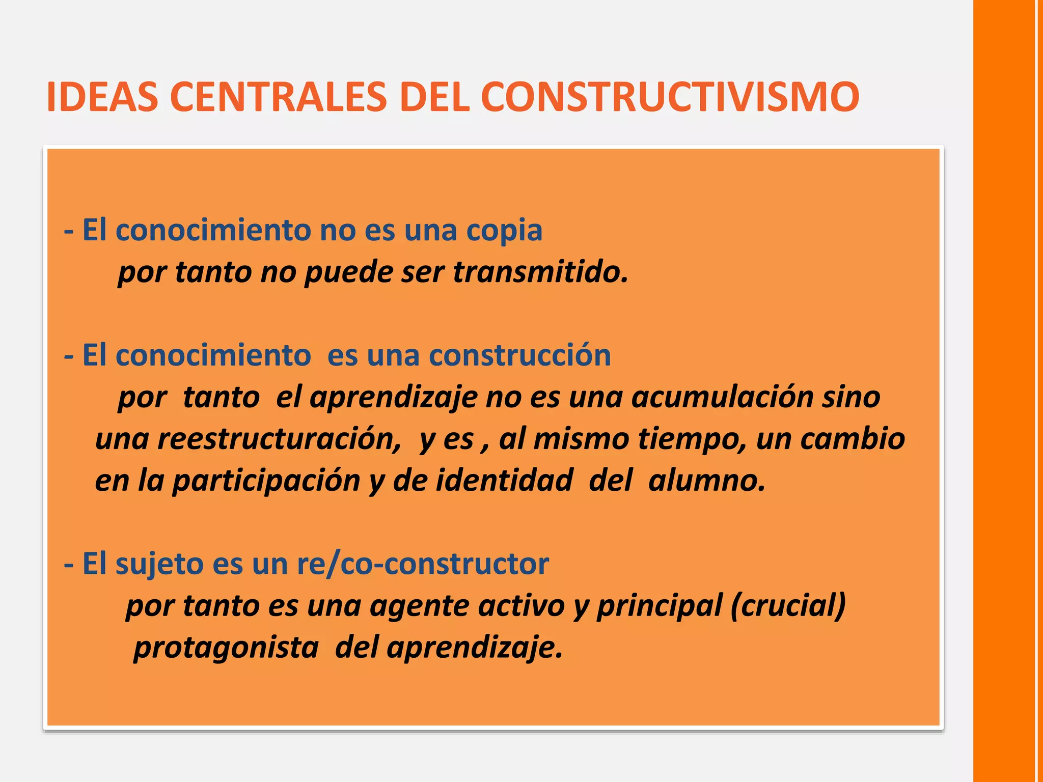 Enfoque constructivista de la enseñanza | PPTX | Education