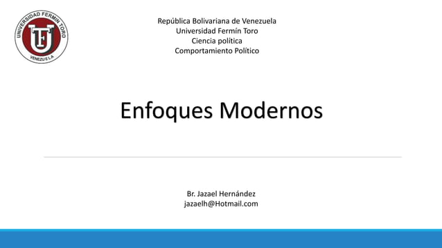 Enfoques modernos | PPTX