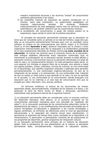 Enfoques y tendencias en la educacion de adultos | PDF