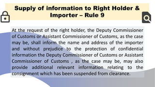 Enforcement Of Intellectual Property Rights Through Customs | PPTX