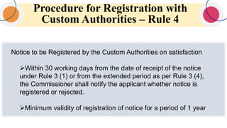 Enforcement Of Intellectual Property Rights Through Customs | PPTX