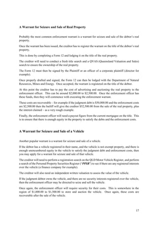 Enforcement of Money Orders in Queensland | PDF