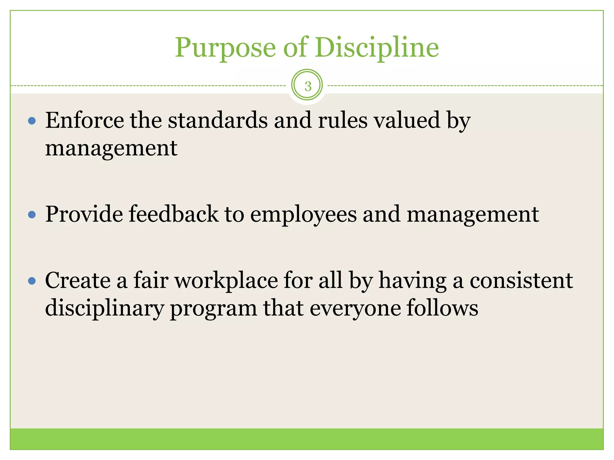 Enforcing workplace discipline yk | PPTX