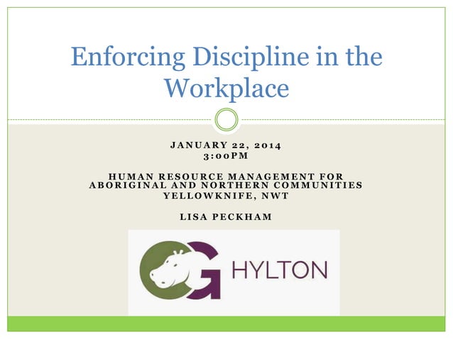 Enforcing workplace discipline yk | PPT