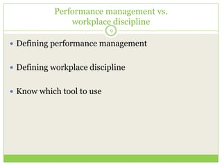 Enforcing workplace discipline yk | PPTX