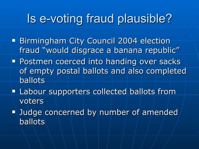 Who is enfranchised by remote voting? | PPT