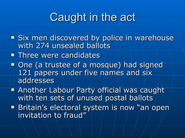 Who is enfranchised by remote voting? | PPT