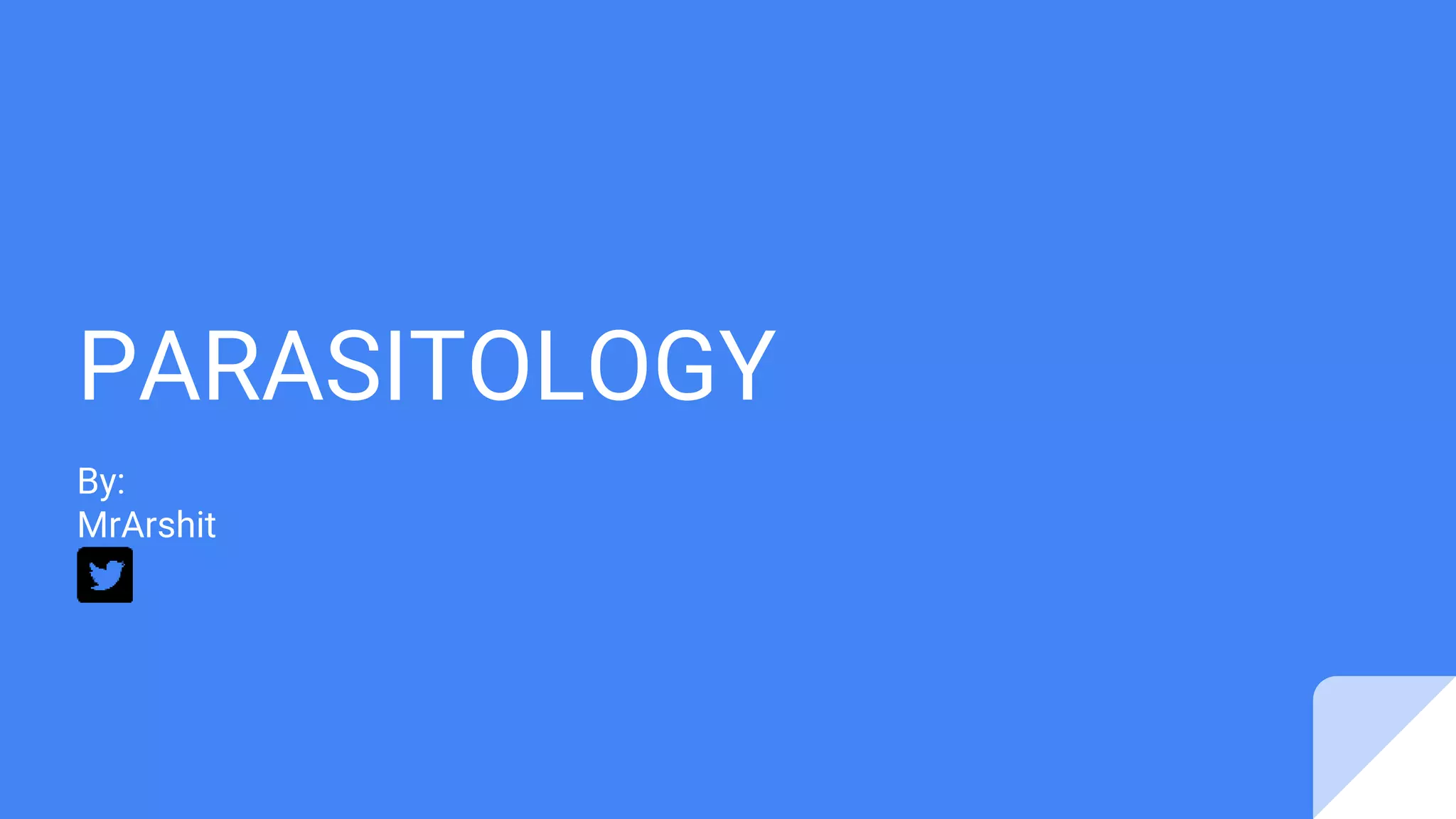 Parasitology 01: general parasitology | PPTX