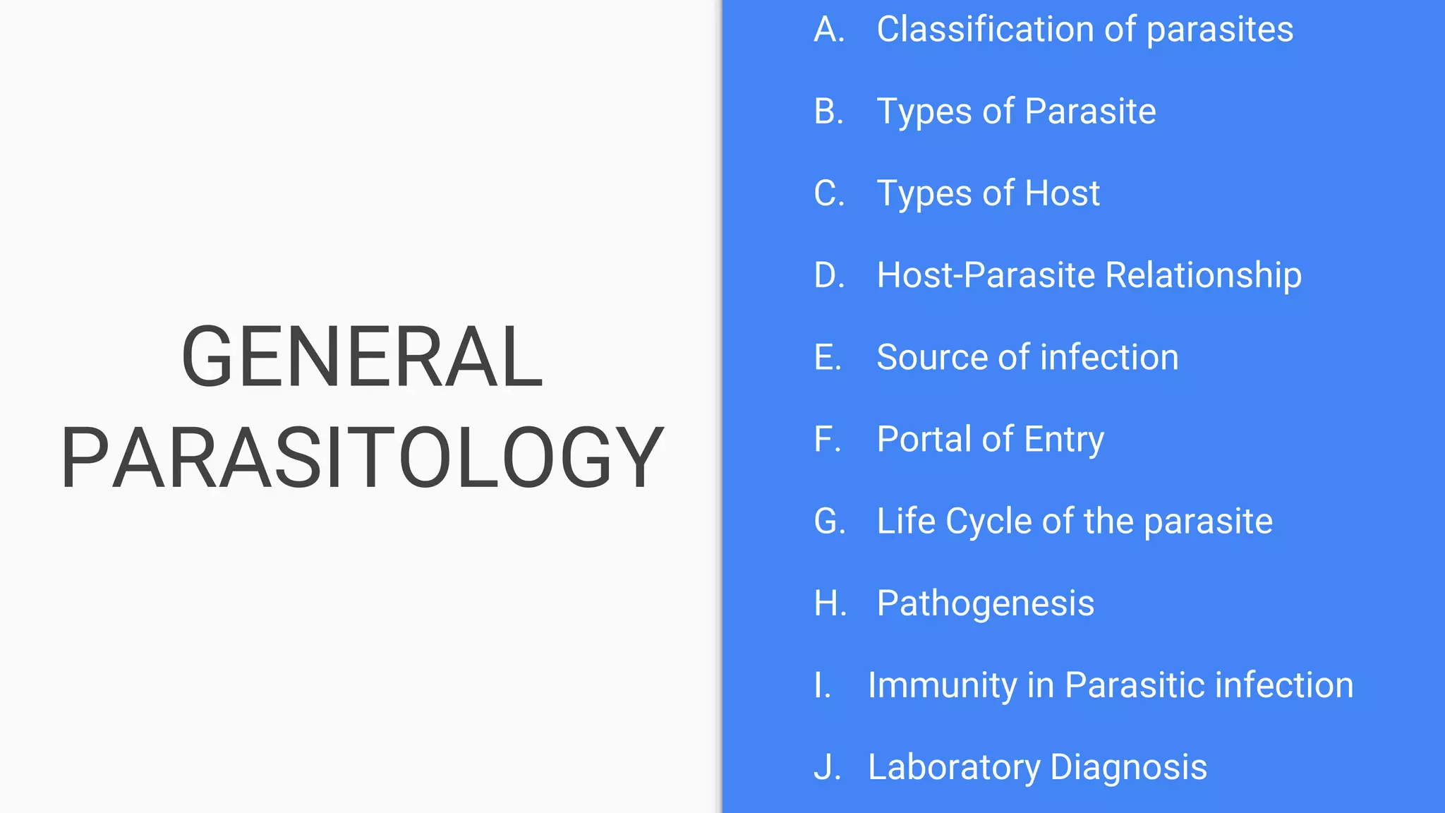 Parasitology 01: general parasitology | PPTX