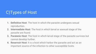 Parasitology 01: general parasitology | PPTX