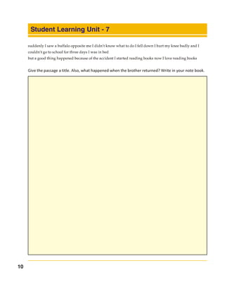 Student Learning Unit English_7 | PDF