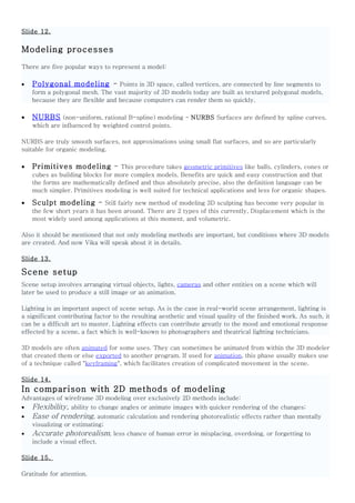 3D modelig presentation (text) 371 SE | PDF