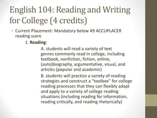 Eng. 104 overview | PPT