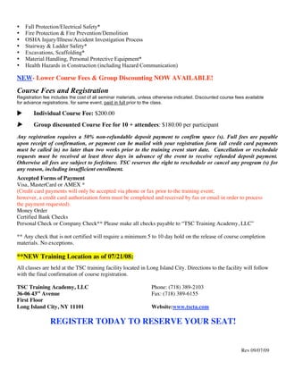 10-Hr OSHA Registration Form