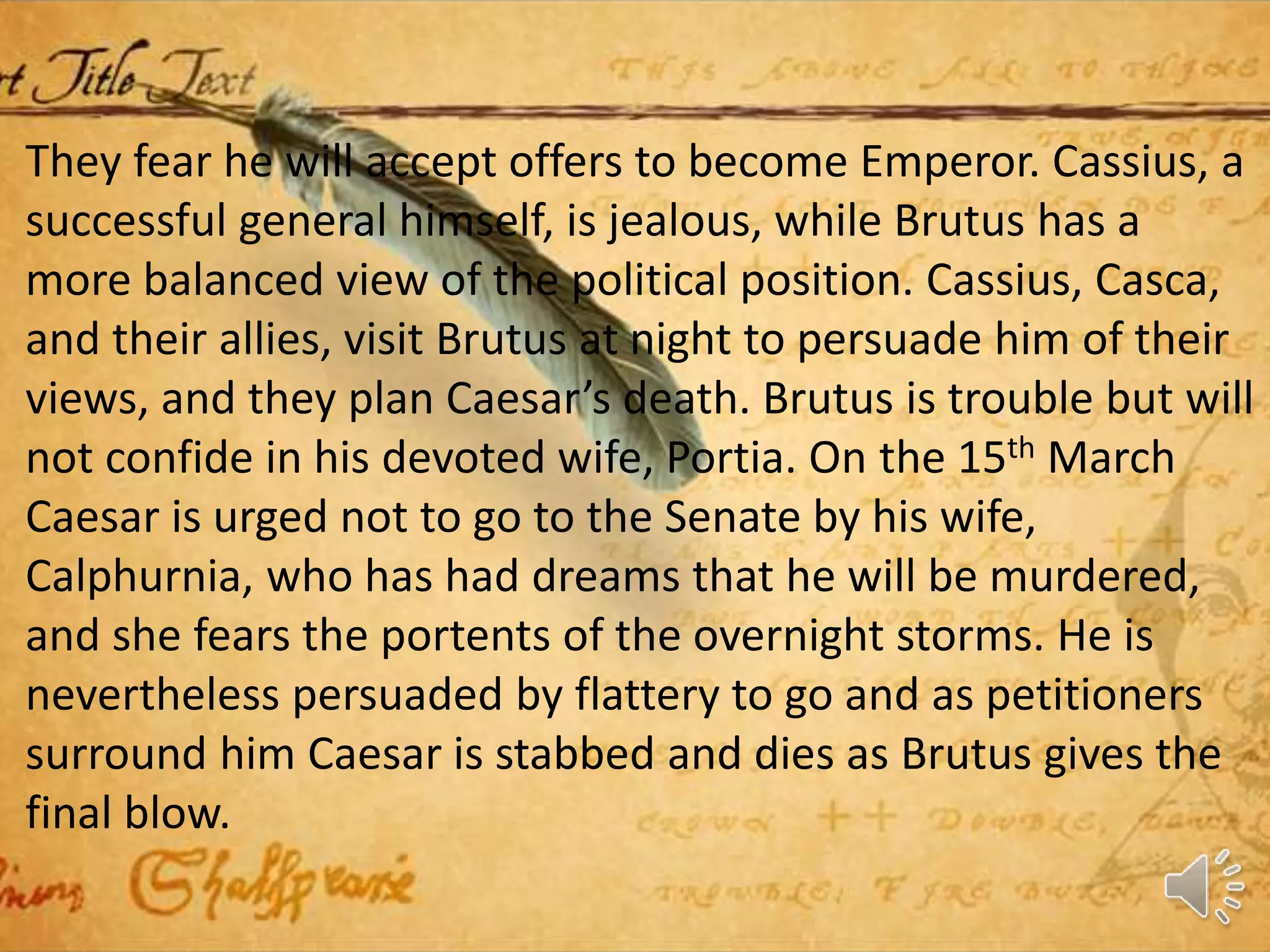 Julius Caesar by William Shakespeare | PPTX
