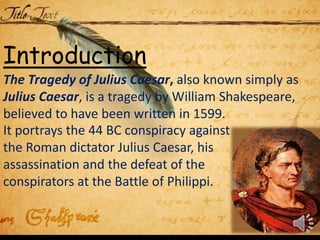 Julius Caesar by William Shakespeare | PPTX