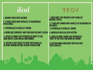 ILIAD VS TROY MOVIE | PPT