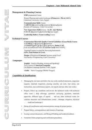 Eng. amr taha c.v | PDF