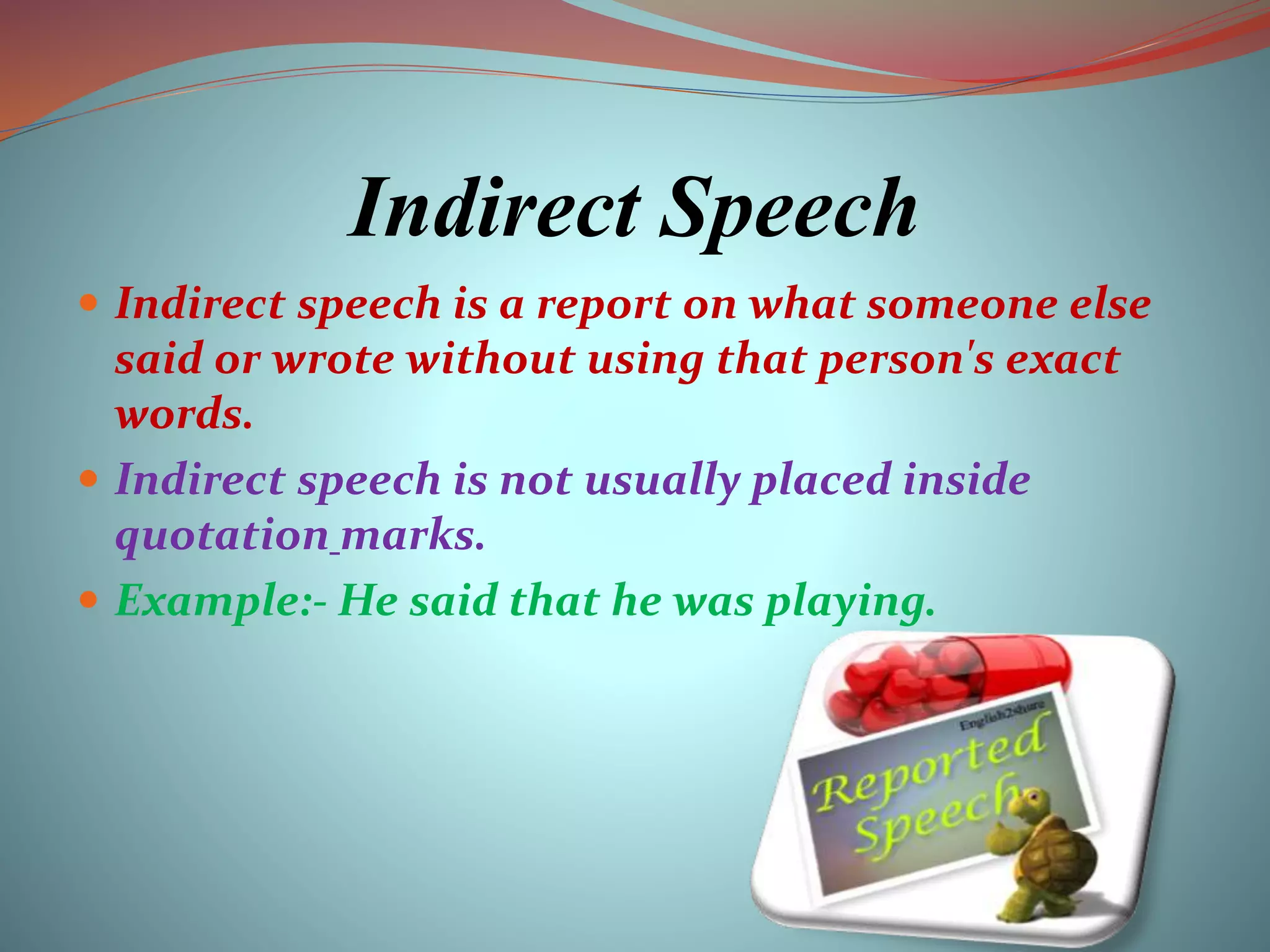 Direct And Indirect Speech | PPTX
