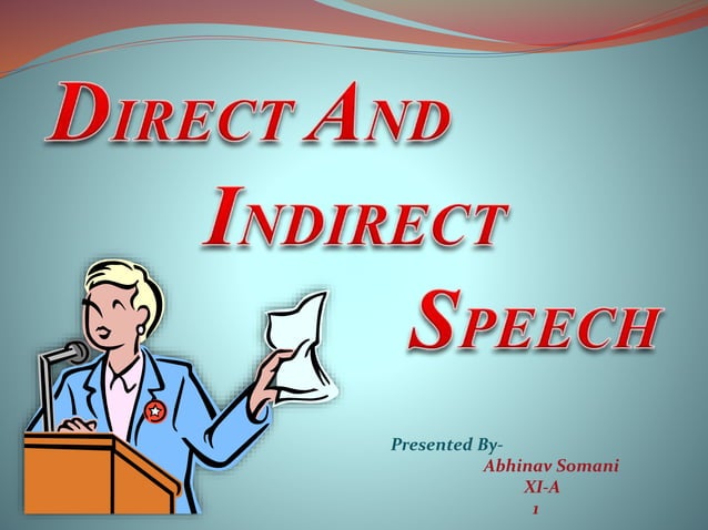 Direct And Indirect Speech | PPTX