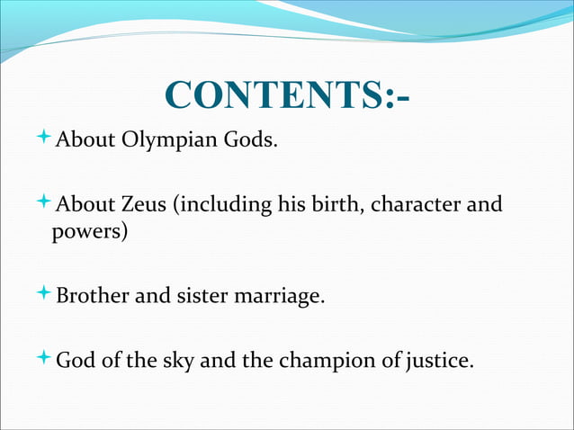 THE GREEK OLYMPIAN GODS SPECIALLY ON THE CHARACTERISTICS OF ZEUS | PPT