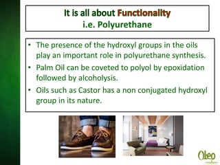 Application of Oleochemicals in Paintings, Plastics, Textile and other ...