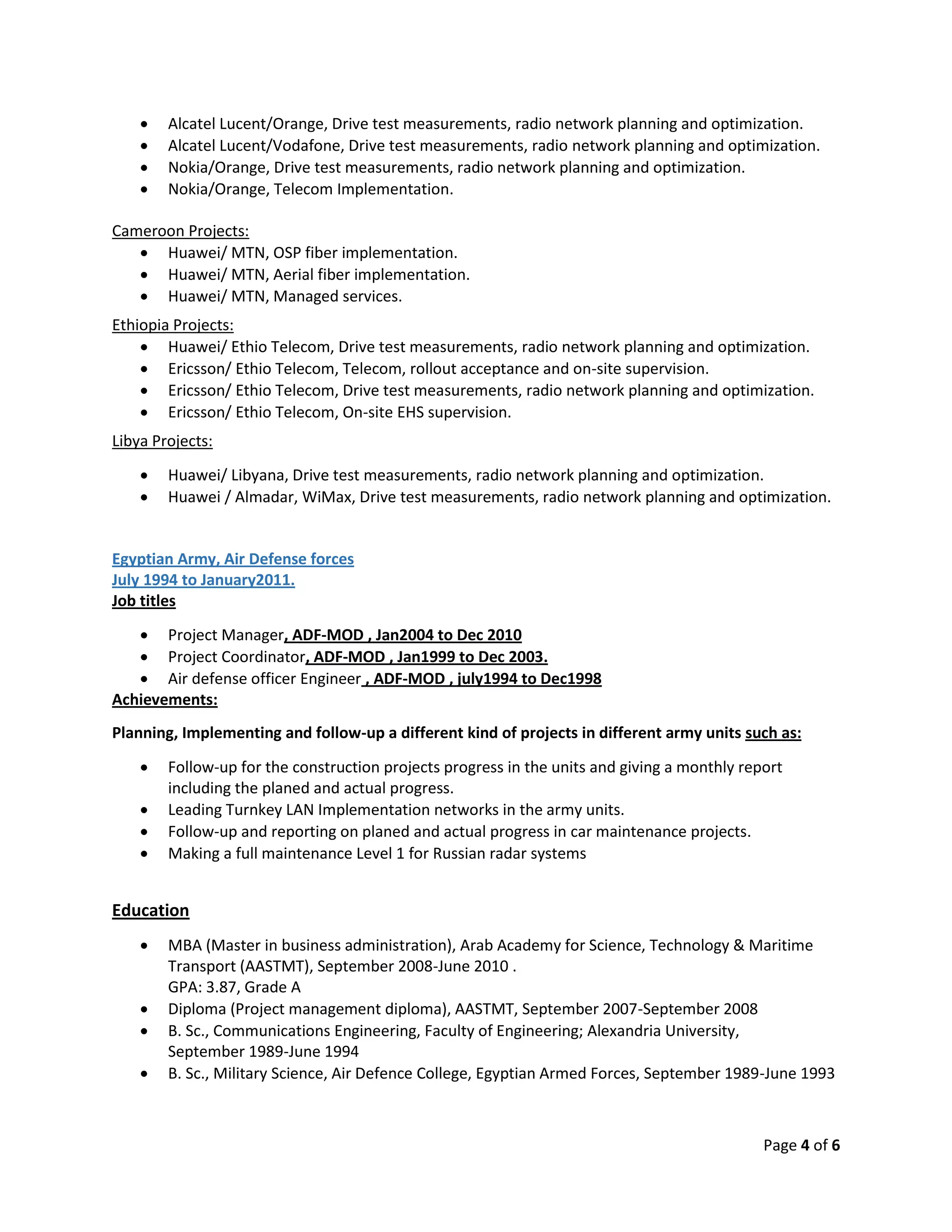 Eng.wael aly kamel cv | PDF