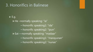 Modern situation of Balinese Language | PPTX