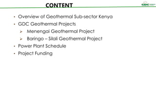 C1 - STATUS OF GEOTHERMAL DEVELOPMENT IN MENENGAI AND BARINGO- SILALI ...