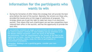 Advice for Participants of Procurement Procedures | PPT
