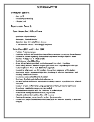 Eng. sadek ibrahim cv | PDF
