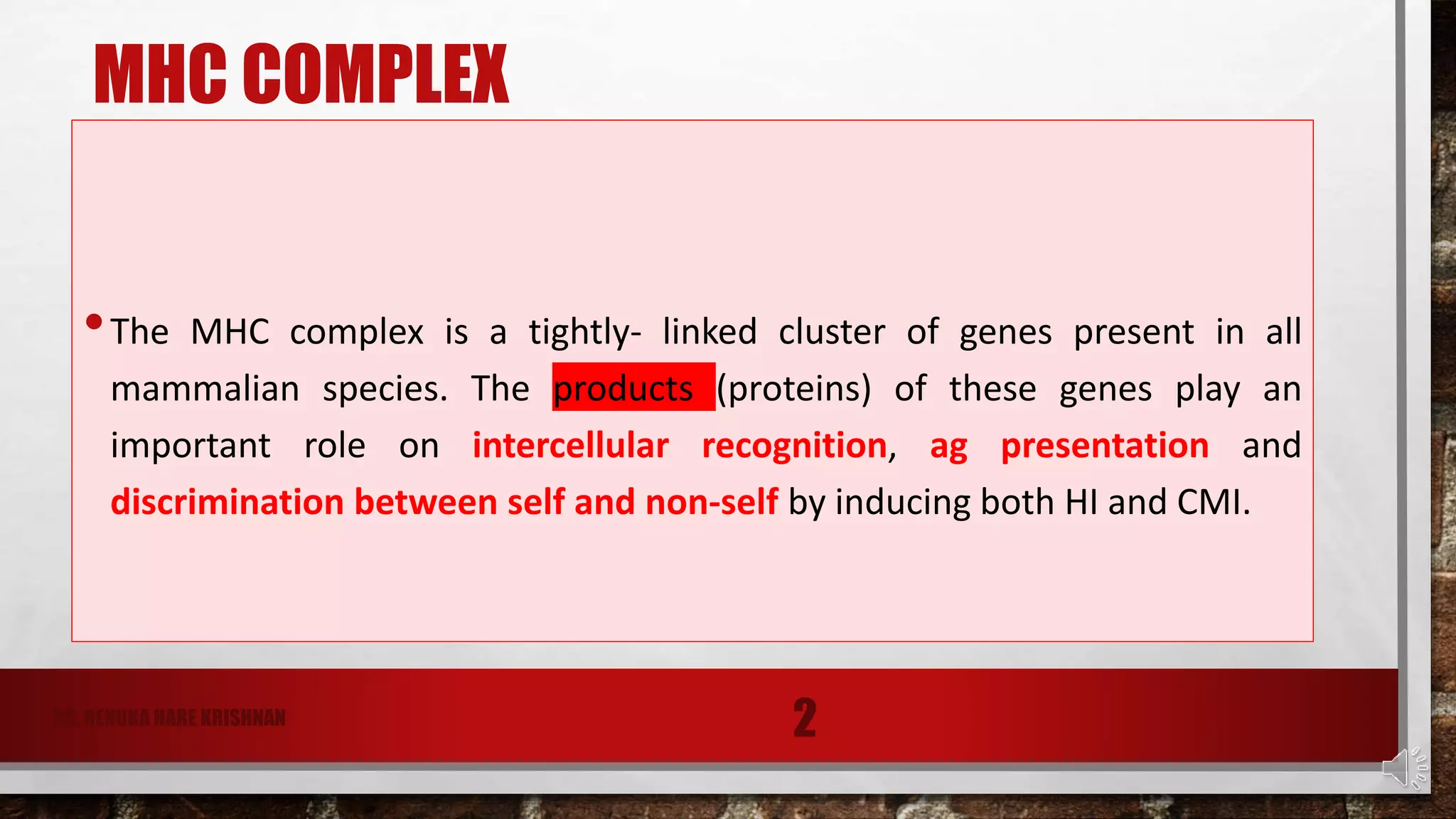 Eng Major Histocompatibility Complex Ppt