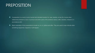 prepositions | PPT