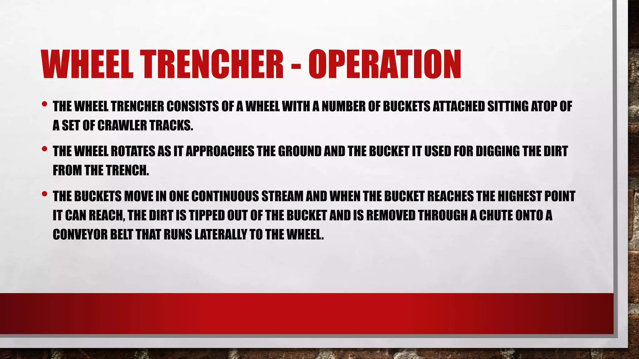 Wheel trencher | PPTX