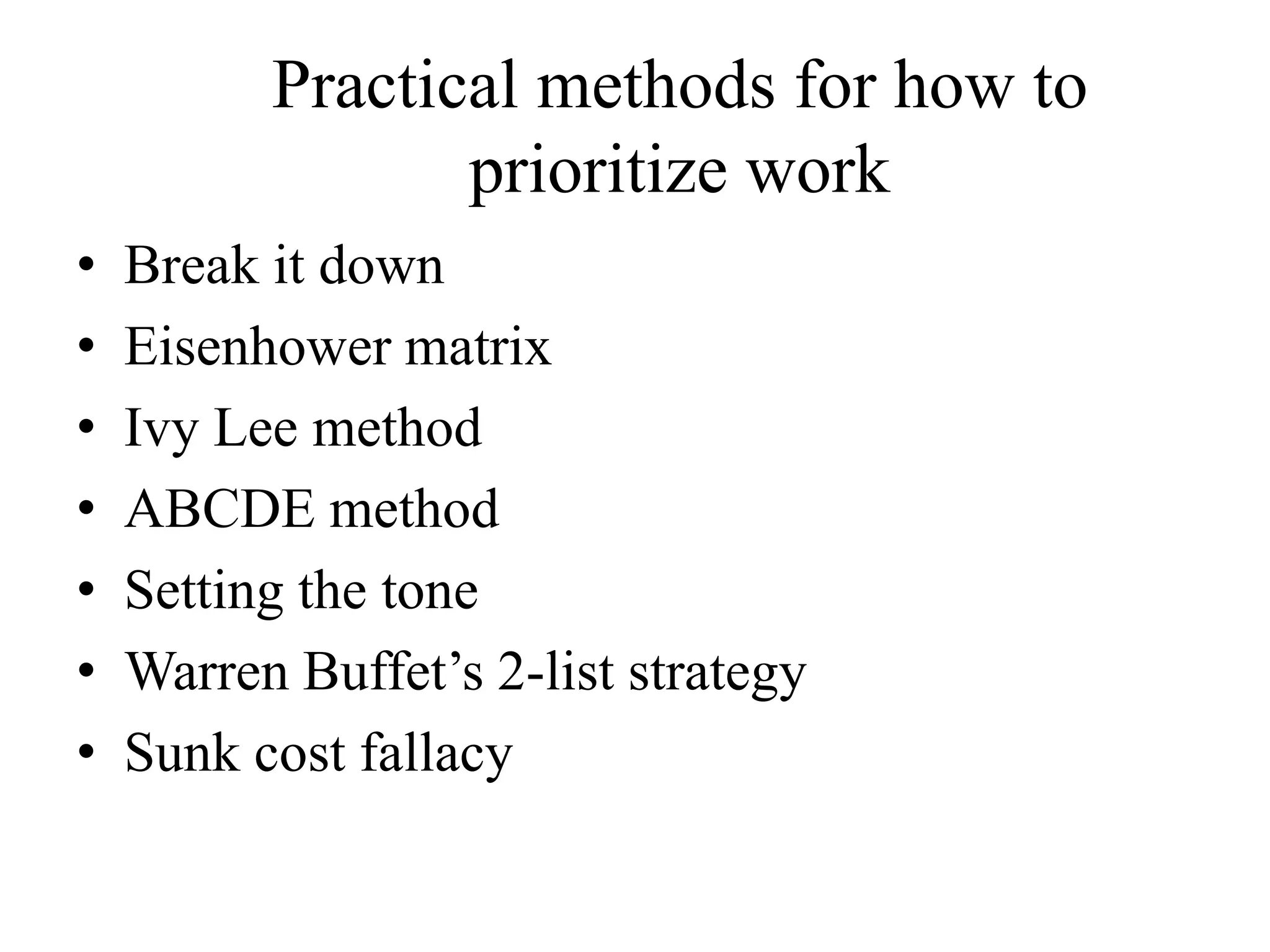 Methods to prioritize your work | PPTX