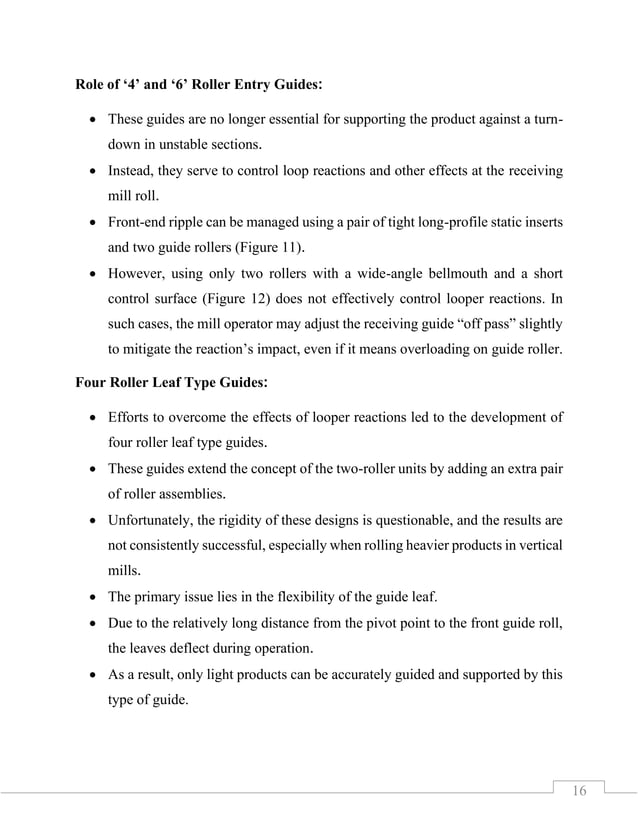 Introduction to Types of Rolling Mills Guide Equipment | PDF