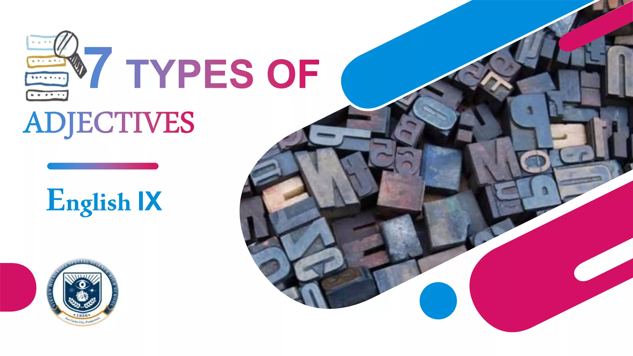 7 Types of Adjectives | PPTX