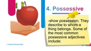 7 Types of Adjectives | PPTX