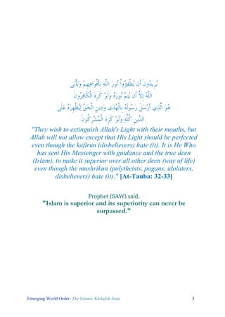 Emerging World Order - The Islamic Khilafah State | PDF