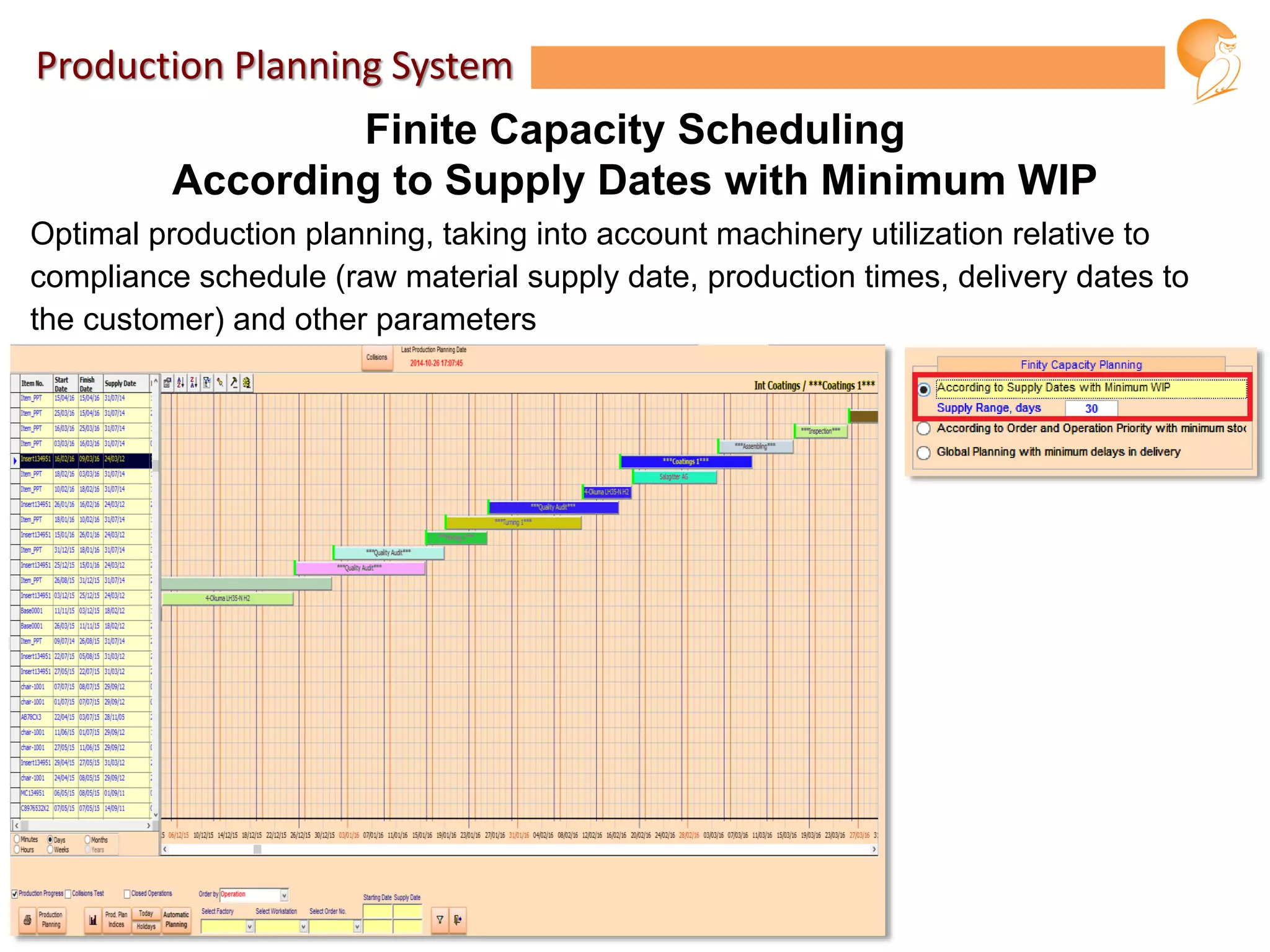 KITARON Finite Capacity Production Planning system | PDF