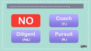 English hidden meaning vocabulary | PPT