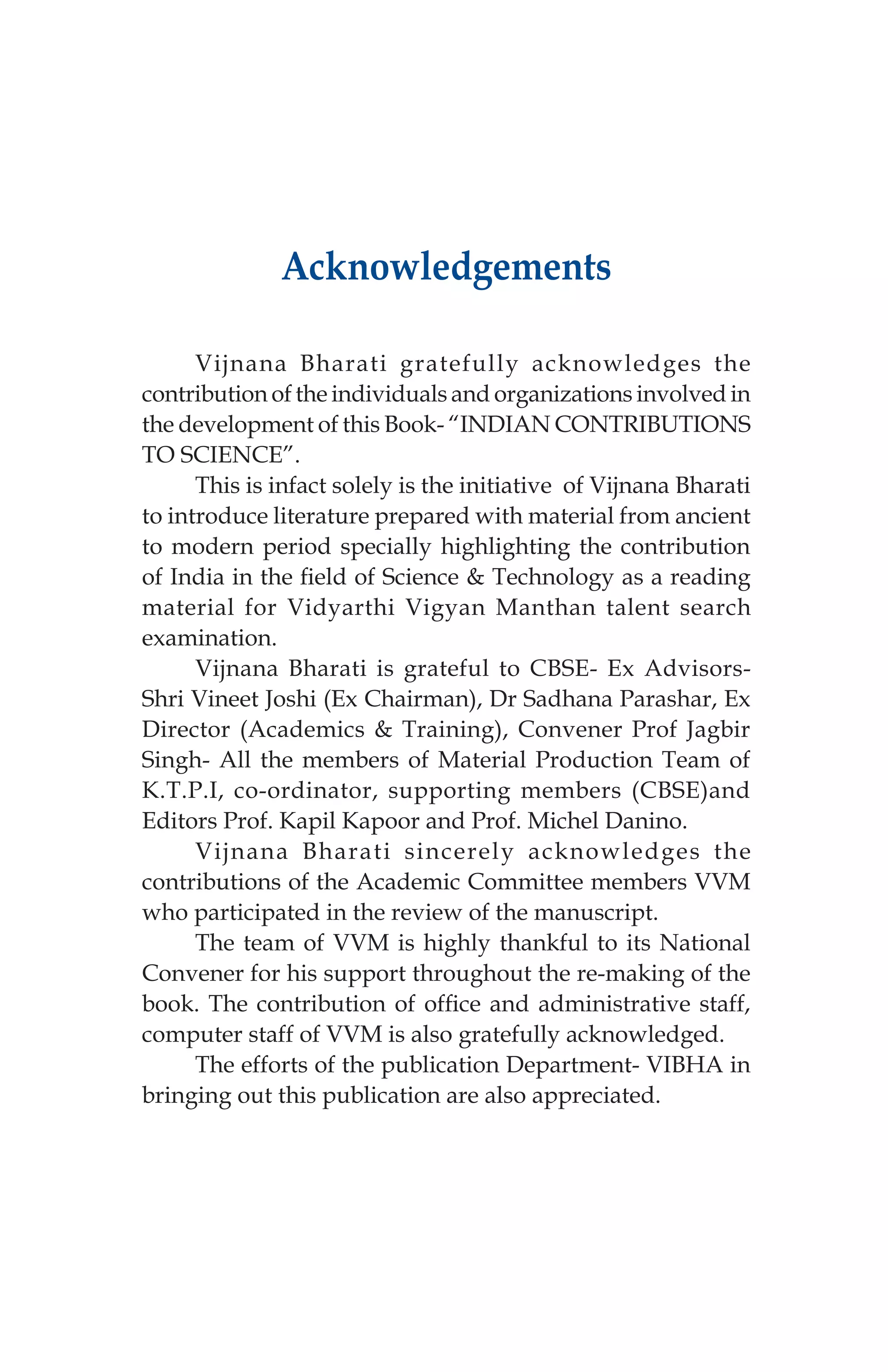 INDIA'S CONTRIBUTION TO SCIENCE | PDF