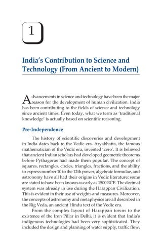 INDIA'S CONTRIBUTION TO SCIENCE | PDF