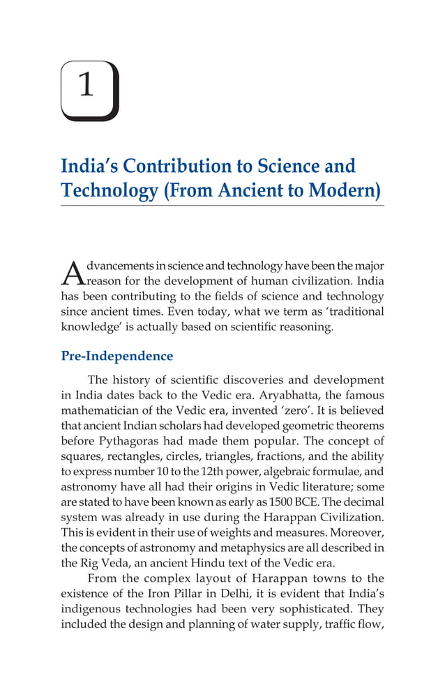 INDIA'S CONTRIBUTION TO SCIENCE | PDF