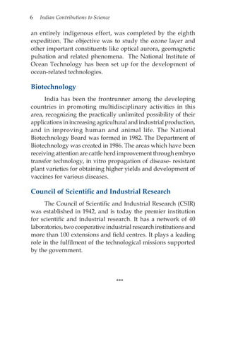 INDIA'S CONTRIBUTION TO SCIENCE | PDF