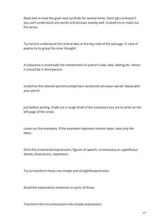 Step by Step Guide for Writing Substance and Critical Appreciation | PDF