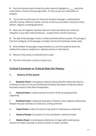 Step by Step Guide for Writing Substance and Critical Appreciation | PDF