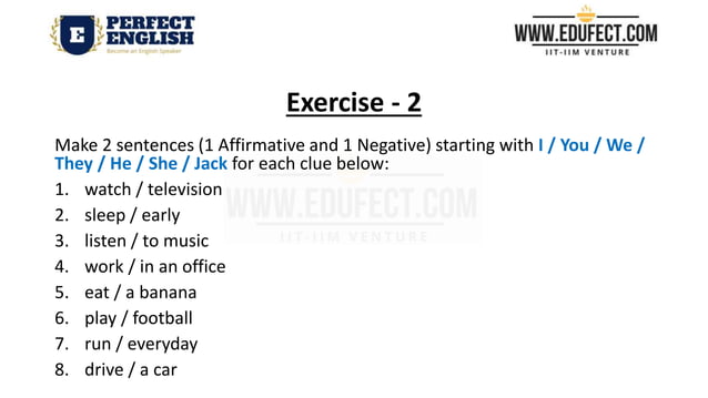 Simple Present Tense - Affirmative and Negative | PPT